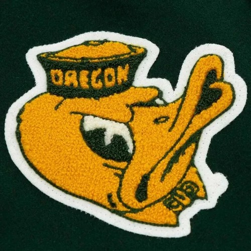 University of Oregon 1967 Wool Genuine Leather Letterman Men's Varsity ...