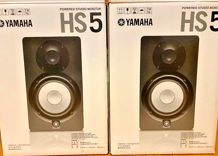 Yamaha HS5 Powered Studio Pair Monitor Speaker Set Black 45W+25W LEVEL ...