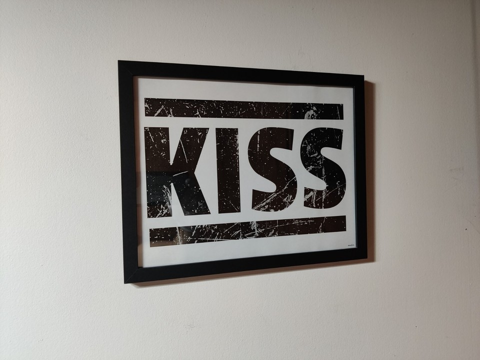 KISS Keep it simple stupid acronym abbreviation black wall art grunge ...