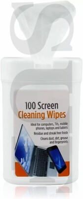 Screen Cleaning Wet Wipes 100Pcs For Laptop LED TV Computer & Monitor ...