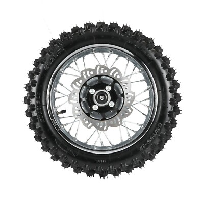 12" Pit Dirt Bike Rear Wheel 80/100-12 Tyre Rim Disc Brake Thumpstar ...