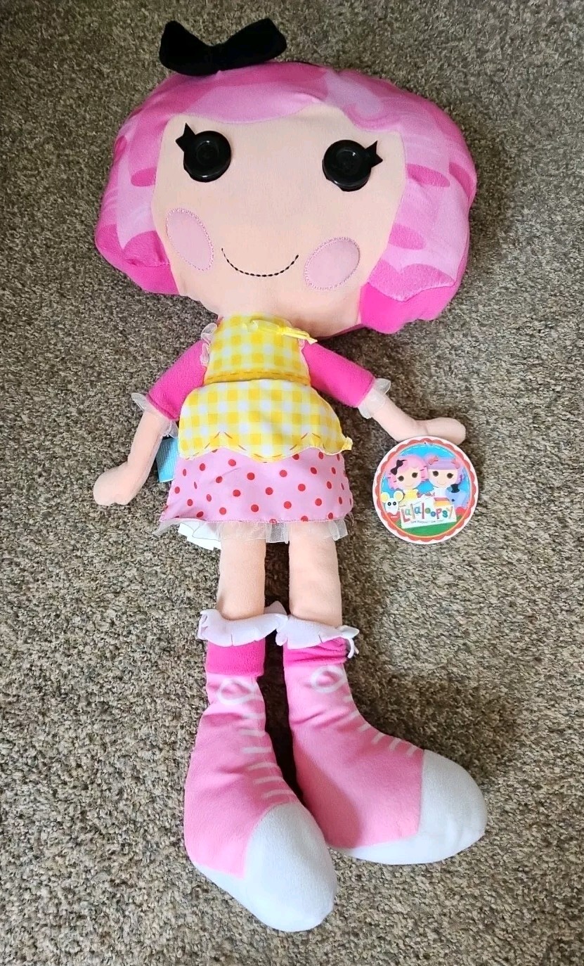 Large Jumbo 25" Lalaloopsy Doll Pajama Pocket Plush pink yellow outfit ...