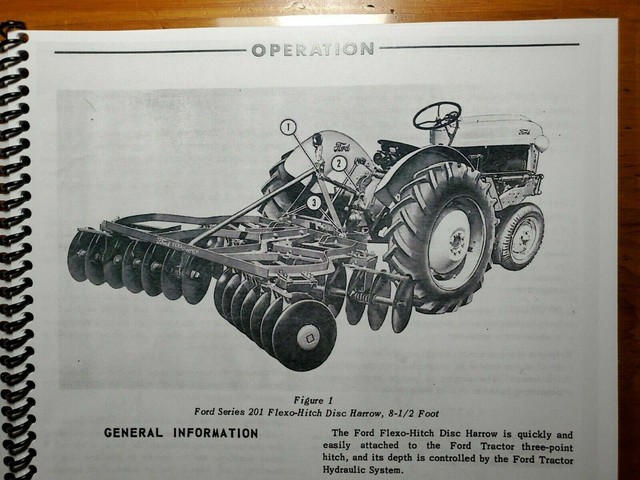 Ford Series 201 Flexo-hitch Tandem Disc Harrow Operator's Manual for ...