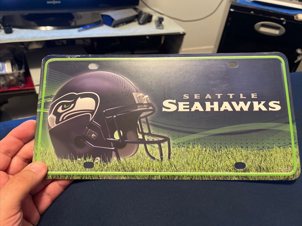 SEATTLE SEAHAWKS LICENSE PLATE METAL CAR TAG NEW. NFL | eBay