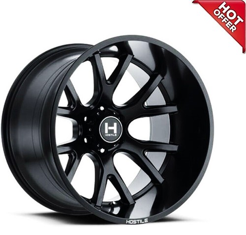 4ea 20x9" Hostile Wheels H113 Rage Asphalt Satin Black Off Road Rims(S7 ...