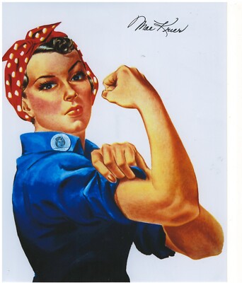 MAE KRIER ORIGINAL WORLD WAR 2 ROSIE THE RIVETER RARE SIGNED PHOTO | eBay