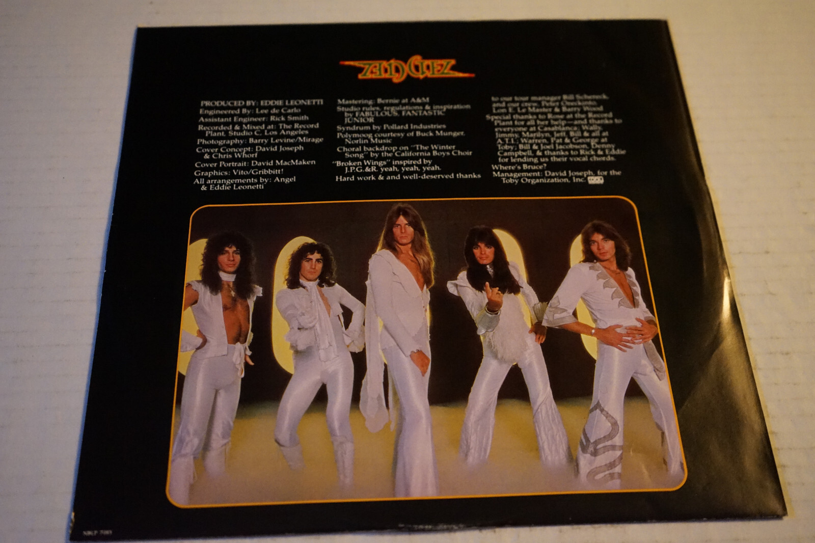 Angel White Hot Lp Record + Insert + Merchandise Form 1977 Vg+/Nm Oop ...