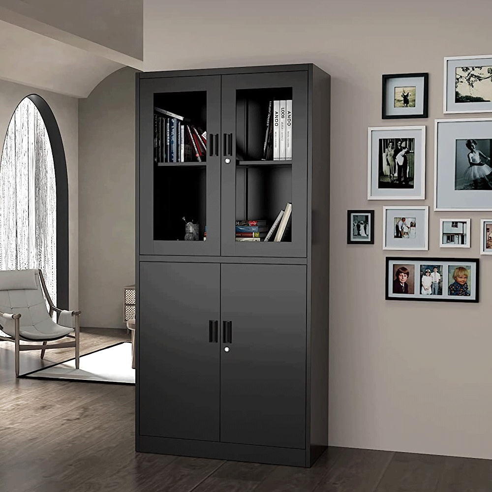 71''Office Metal File Cabinet w/Lock,Adjustable Shelves Display Storage ...