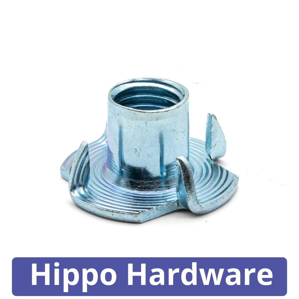 M4 M5 M6 M8 M10 Four Pronged T Nuts Threaded Inserts Captive for Wood ...