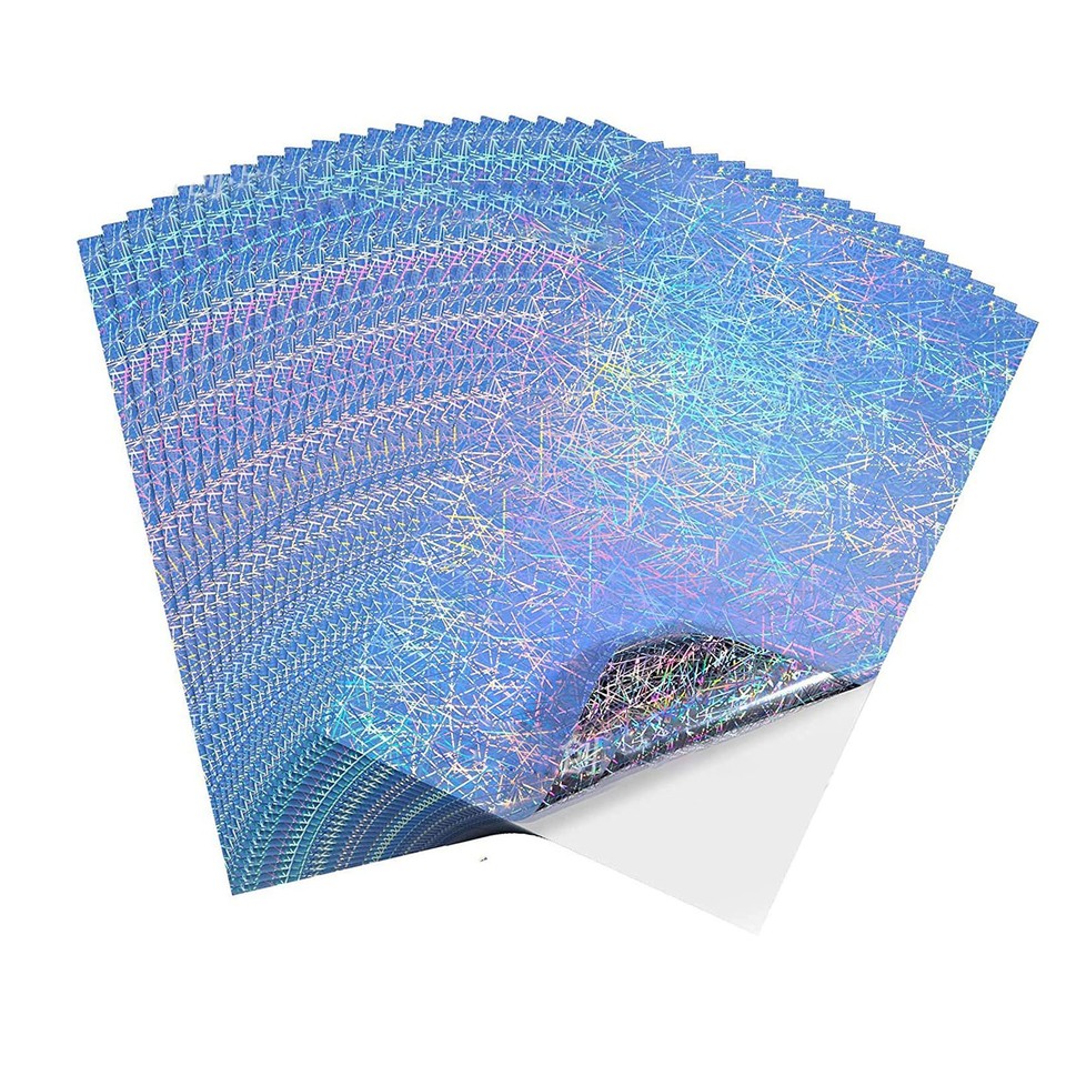 20 Sheets Printable Holographic Sticker Paper Waterproof Quick Drying ...