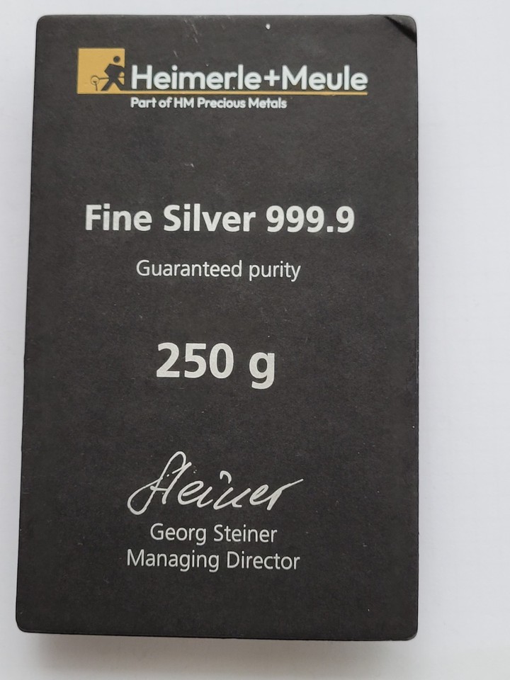 250 g Silberbarren von Heimerle + Meule | eBay.de