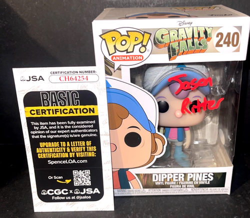 Jason Ritter Dipper Pines Gravity Falls Autographed Signed Funko 240 ...
