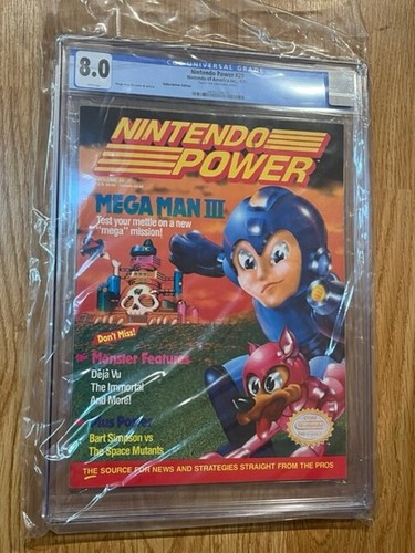CGC 8.0 Vtg 1991 Nintendo Power Mega Man 3 III The Simpsons Poster ...