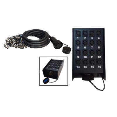 CBI Drop 16 Channel Pro Drop Snake 100ft XLR Stage Box w/Disconnects | eBay