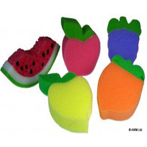 Novelty Bath Shower Face Body Cleansing Fun Fruit Shaped Sponges | eBay