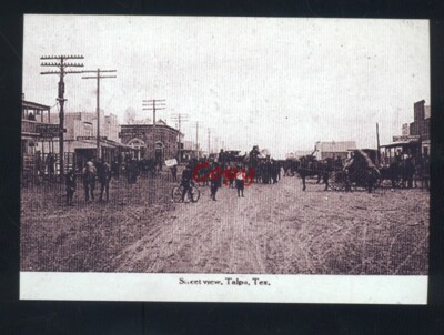 TALPA TEXAS DOWNTOWN STREET SCENE DIRT ROAD POSTCARD COPY | eBay