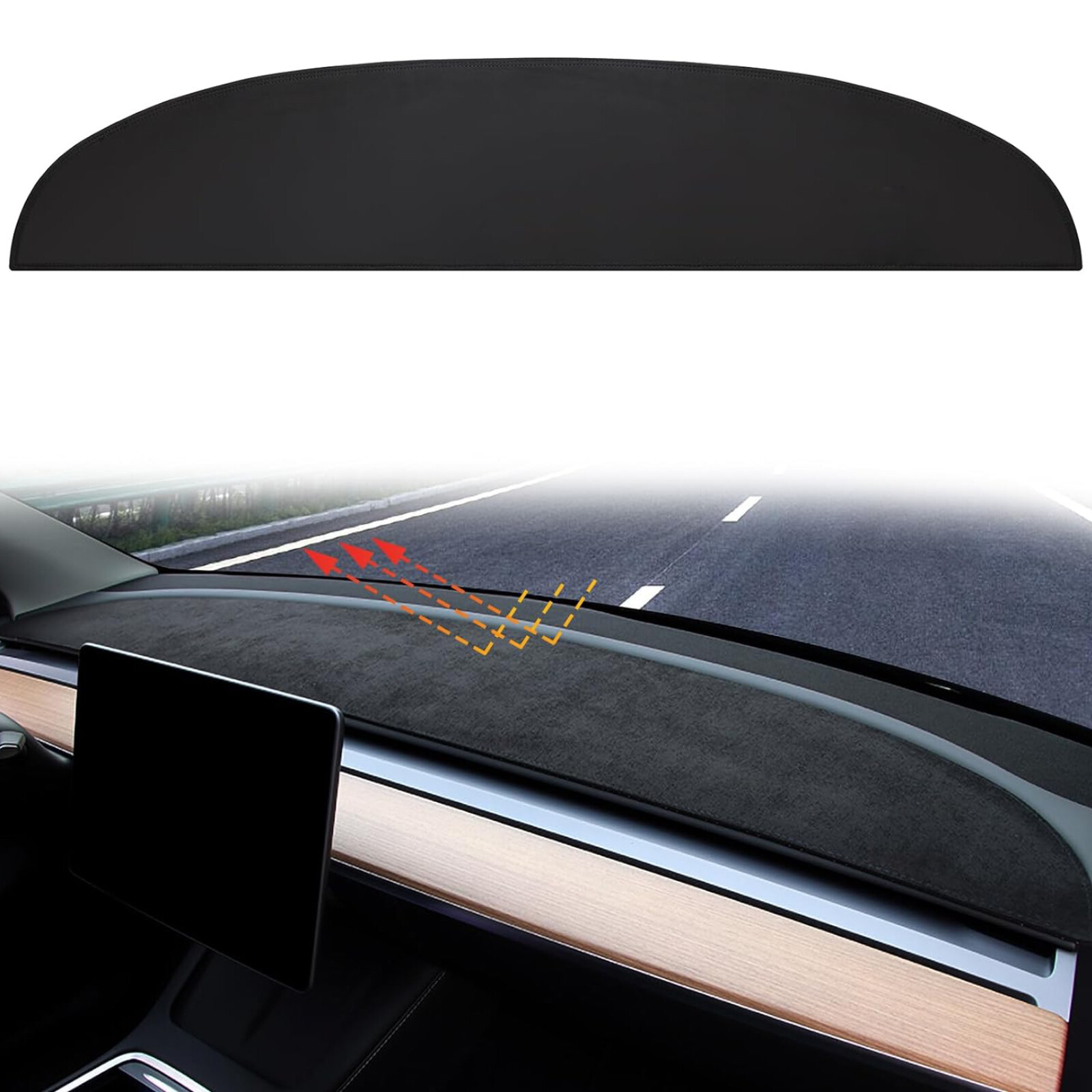 Car Dashboard Cover Mat Sunscreen Insulation Pad Accessories for Tesla ...