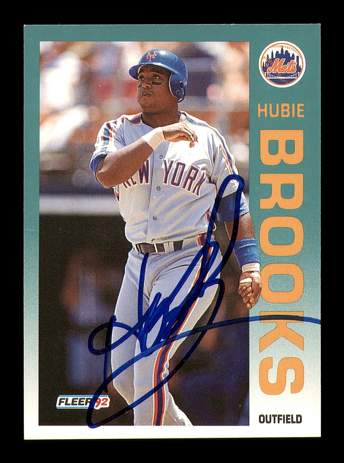 Hubie Brooks Autographed Signed 1992 Fleer Card #496 New York Mets ...