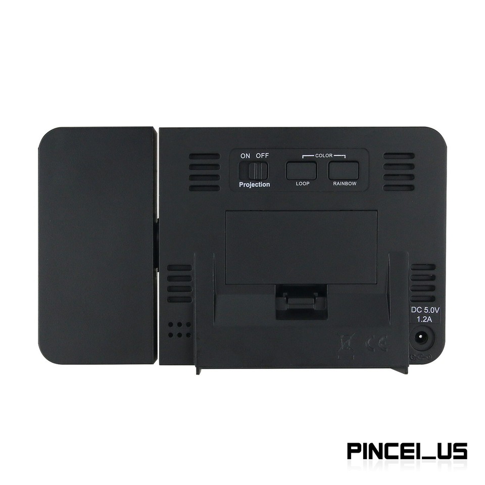 FanJu FJ3531B Projection Clock Weather Clock 8 Adjustable Backlights ...