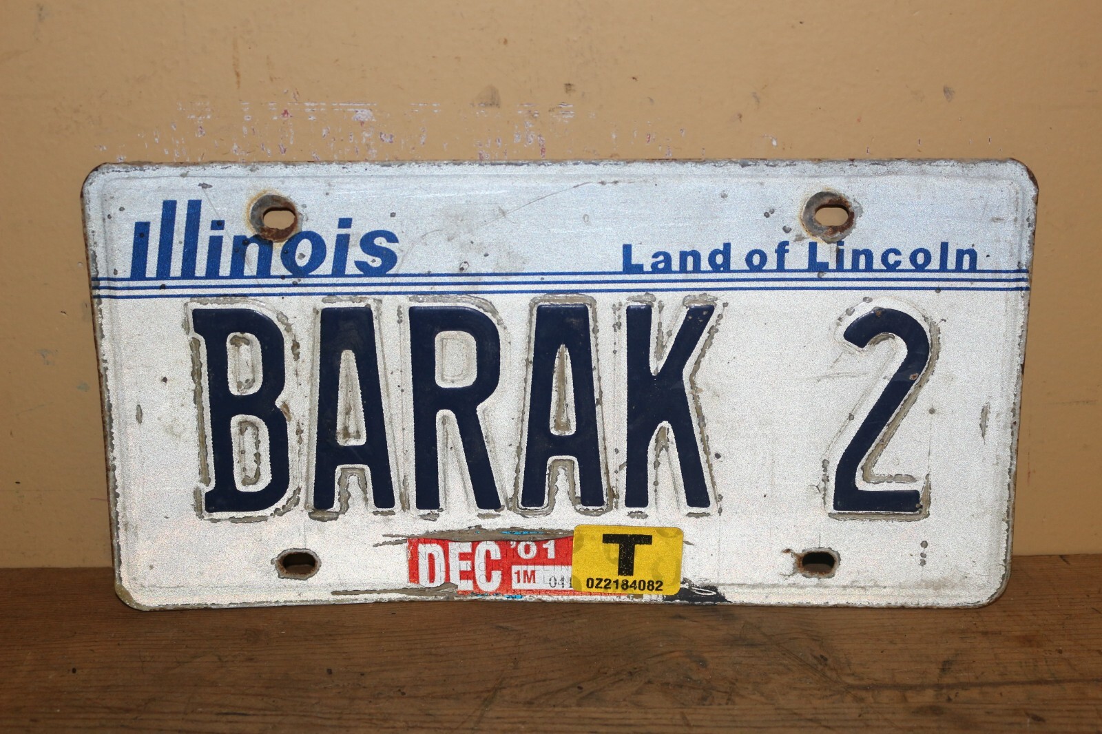 Original Illinois BARAK 2 Obama President Chicago Metal Vanity License ...