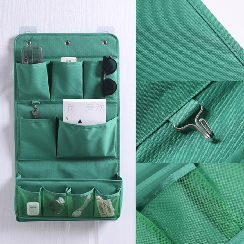 Oxford Fabric Solid Wall Door Hanging Storage Bag Sundries Dormitory ...