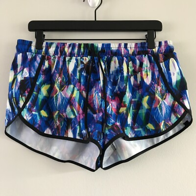 Fabletics Carrie Running Shorts Blue Print Size M | eBay