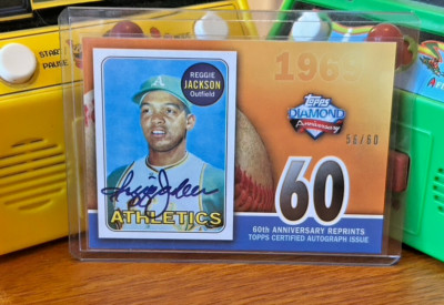 2011 Topps Reggie Jackson Diamond 60th Anniversary ON CARD AUTO #56/60 ...