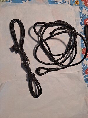 9' Braided Leather Tie Down String With Attachment | eBay