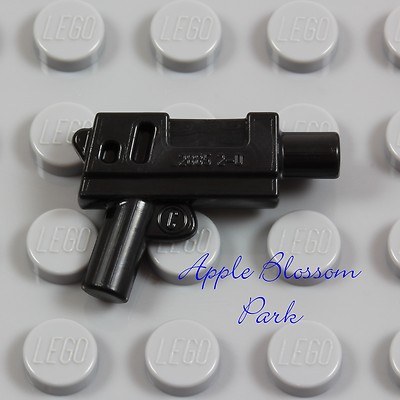 NEW Lego Minifig Black SUBMACHINE GUN - Short Machine Gun Police ...