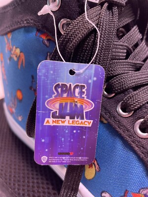 WB SPACE JAM A NEW LEGACY Canvas High Tops Shoes Sneakers Black Size 8 ...