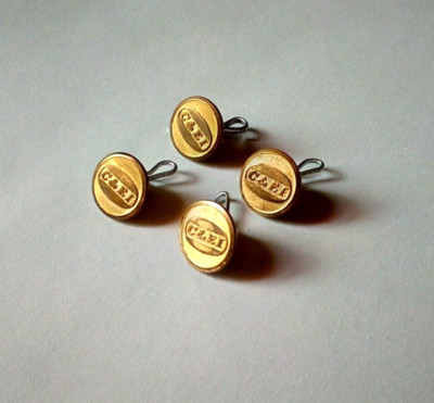 4 CHICAGO & EASTERN ILLINOIS C&EI Railroad Conductor Buttons Wobble ...
