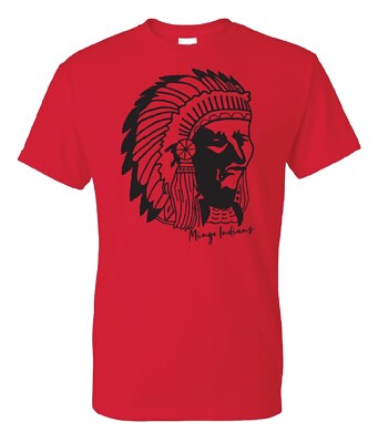 Mingo Indians Ohio High School Chief Logan Yearbook Red Shirt | eBay