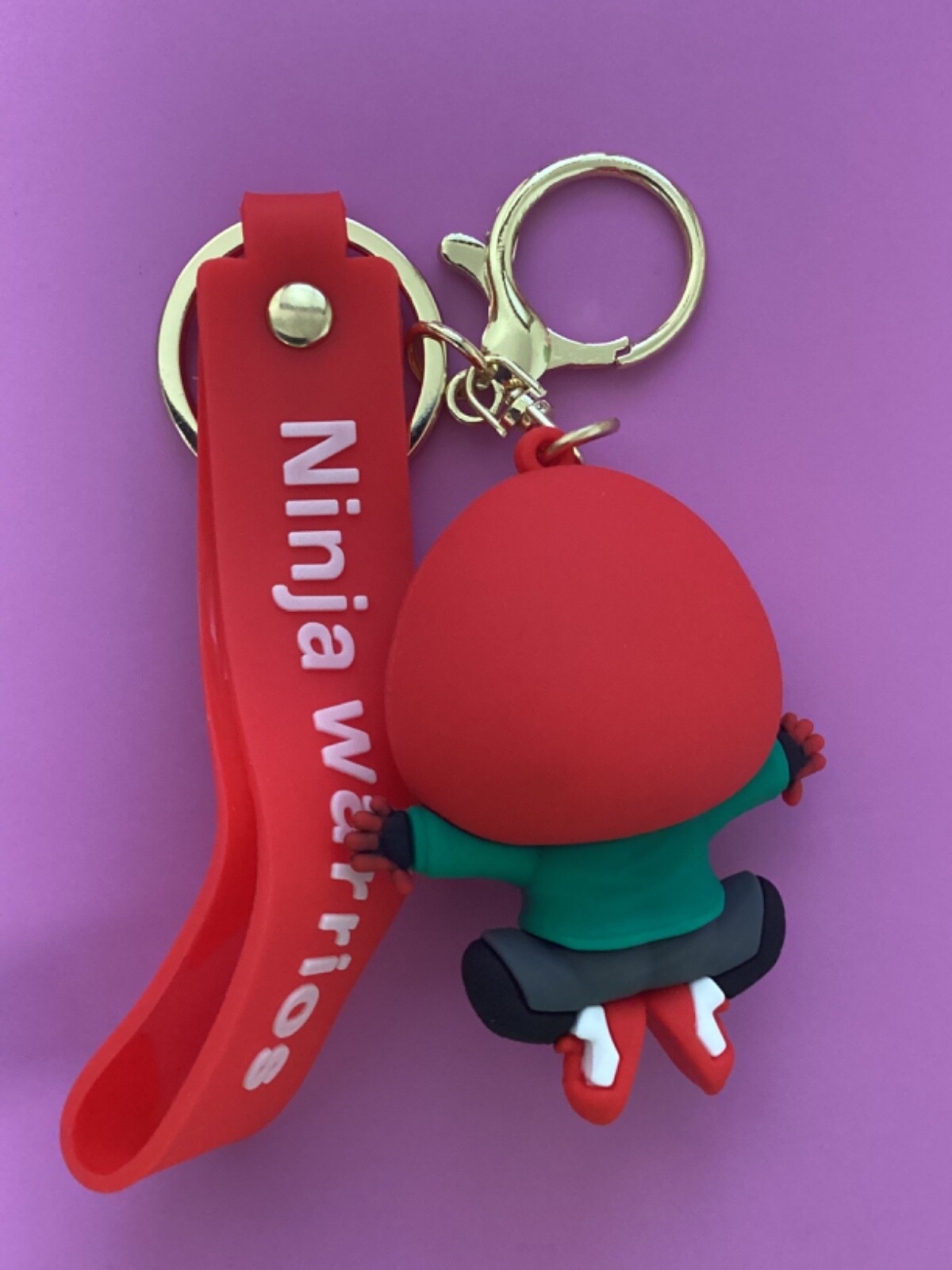 3D Rubber Keychain With Ninja Warrios Character Keychain Key Ring No-5 ...