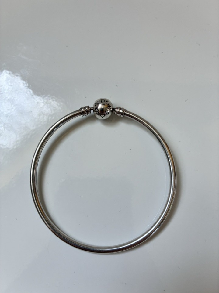 Pandora Moments Classic Charm Bangle S925 ALE ***GOOD CONDITION ...