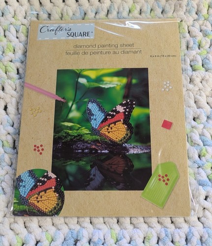 Crafters Edge Butterfly 6x8 Diy Diamond Art Square | eBay