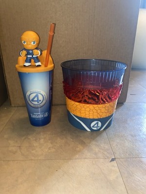 Fantastic Four Movie The Thing Popcorn Bucket & Topper Cup Set Ship Now ...