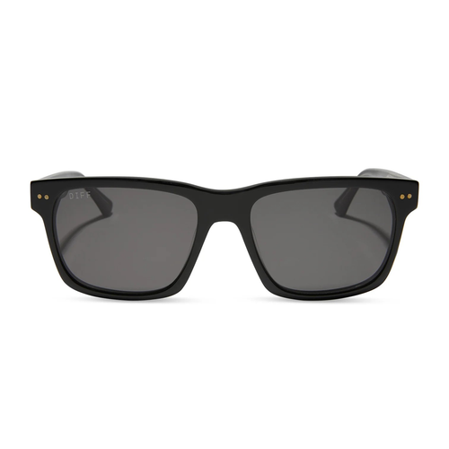 Diff Eyewear Gino XL Square Black Grey Polarized Sunglasses for Men | eBay