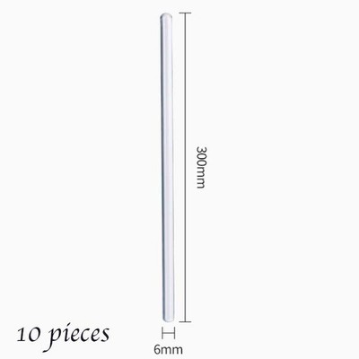 10 Pack 6*300mm Glass Stirring Rod Chemistry Stir Stirrer Laboratory ...
