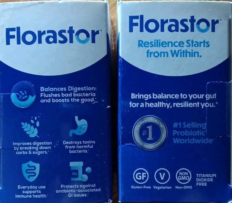 FLORASTOR DUAL ACTION PROBIOTIC DIGESTIVE & IMMUNE HEALTH SUPPLEMENT 50 ...