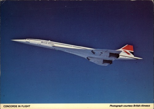 Concorde In Flight St Ives England vintage postcard t684 | eBay