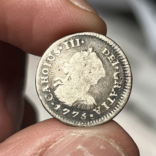 1775 Mexico 1/2 Real Silver Coin #86 Spanish Colonial King Charles ...