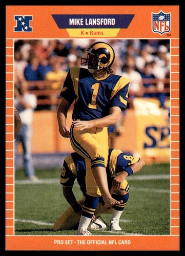 1989 Pro Set Mike Lansford Los Angeles Rams #204 | eBay