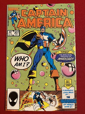 Captain America #307: 1st MADCAP, DEADPOOL 3, HIGH GRADE (Marvel, 1985 ...