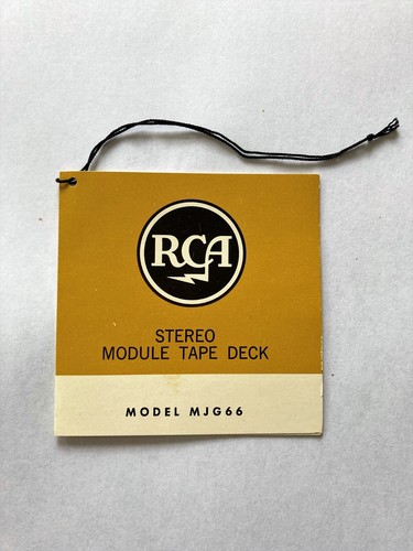 1967 RCA Stereo Module Tape Deck Original Swing Tag | eBay