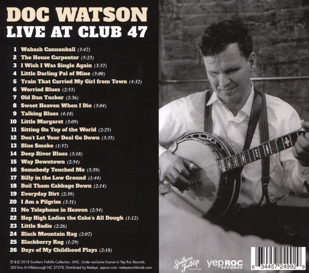 DOC WATSON - LIVE AT CLUB 47 [DIGIPAK] NEW CD 634457249929| eBay