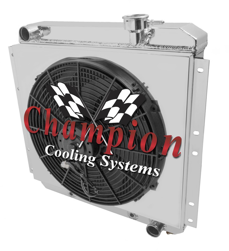 2 Row 1" RR Radiator,16" Fan,Shroud-1958-1984 Toyota Land Cruiser FJ40 ...