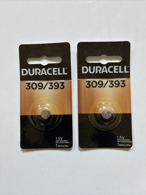 2 309/393 Duracell Silver Oxide Batteries (G5, SR48, G5A, SR754, SR754W ...
