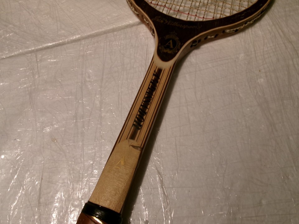 Vintage Rare Jim Witherspoon Ambassador Wood Wooden Tennis Racket L 4 1 ...