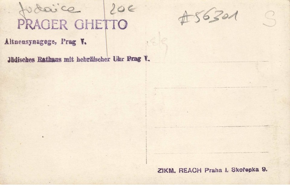 Religion Judaism #FG56301 Judaica Prager Ghetto Altneusynagoge Praha ...