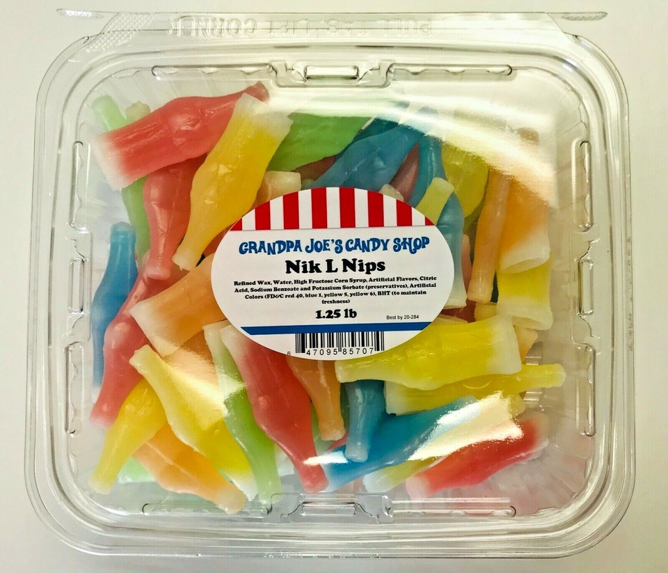 NIK-L-NIPS WAX BOTTLES - 1.25lb Tub - Nostalgic Candy Candies FREE ...
